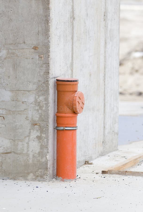 Sewer Pipe in Concrete Structure Stock Photo - Image of industry ...