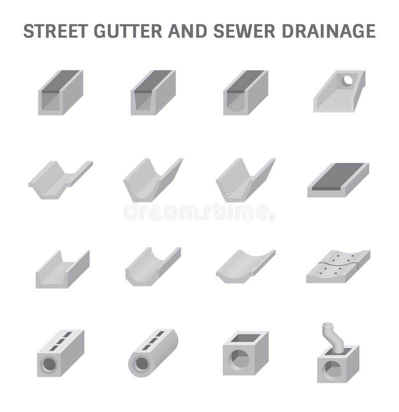 Sewer gutter icon stock vector. Illustration of pipeline - 114397345