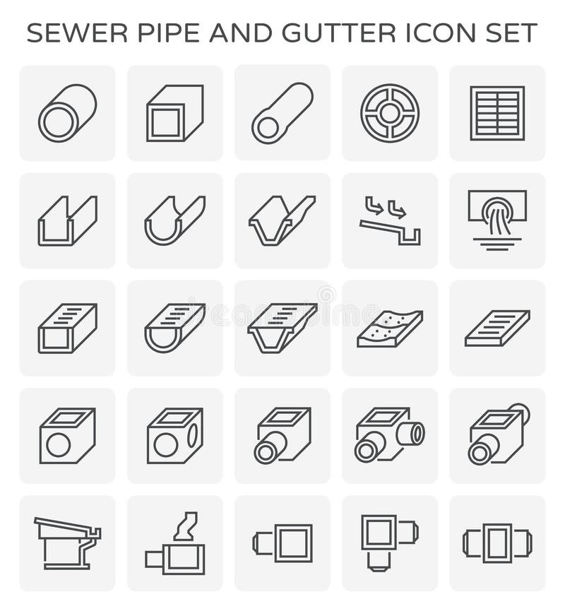 Sewer pipe icon stock vector. Illustration of roof, dirty - 108572896