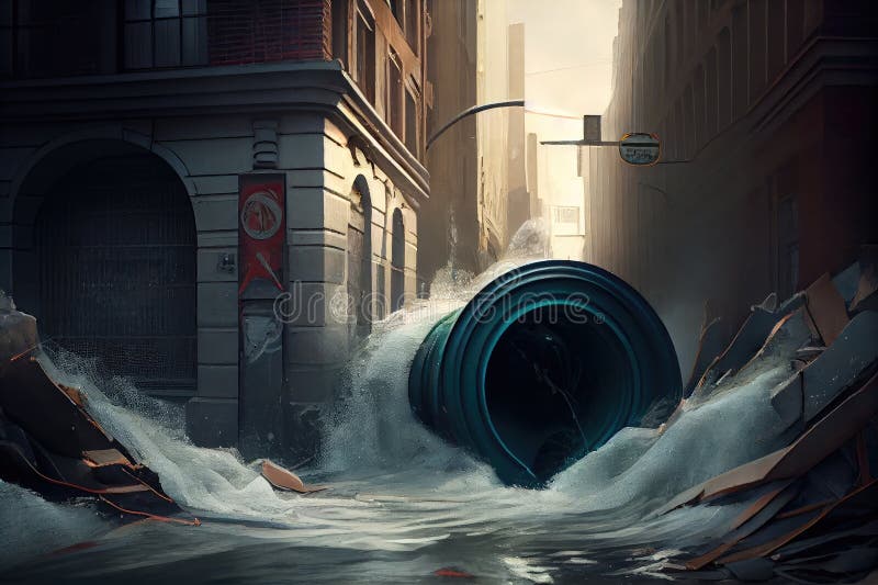 Sewer Pipes Burst and Flood the Street, Creating a Messy and Dangerous ... Sewer Pipes Burst and Flood the Street, Creating a Messy and Dangerous ...
