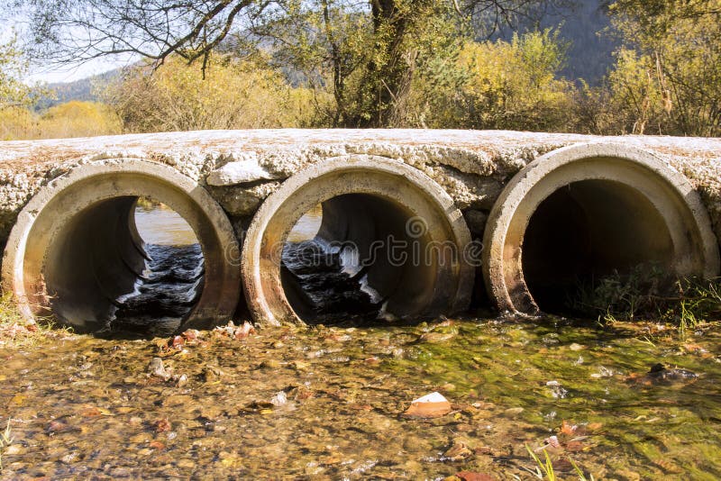 Sewer pipes stock photo. Image of environment, flood - 63381546