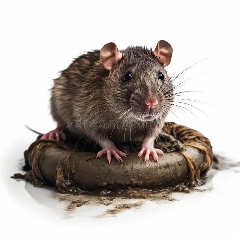 Sewer rat close-up view stock illustration. Illustration of nuisance ...