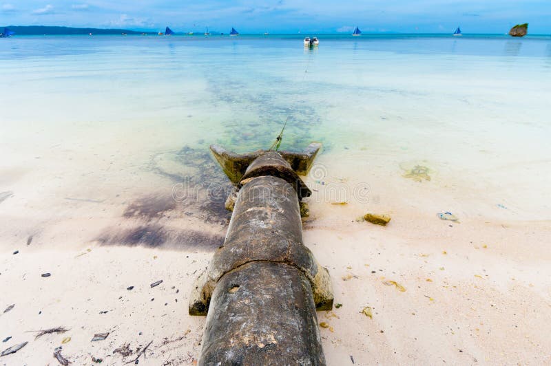 Sewer in sea stock image. Image of water, drain, waste - 23819719