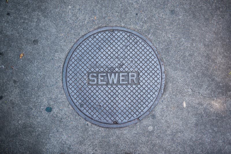 Sewer sidewalk cover stock photo. Image of sewer, utility - 93563874