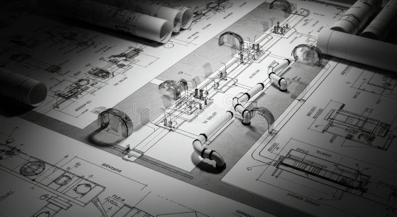 Sewer System Project Drawings Siphon Design Blueprint Detailed ...