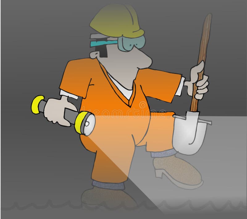 Sewer Worker stock illustration. Illustration of funny - 160992
