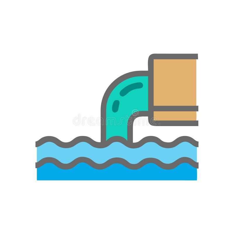 Sewerage Icon for Infrastructure Stock Illustration - Illustration of ...