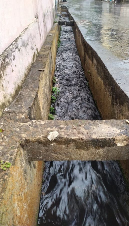The Sewerage Water is Current Stock Image - Image of industrial ...
