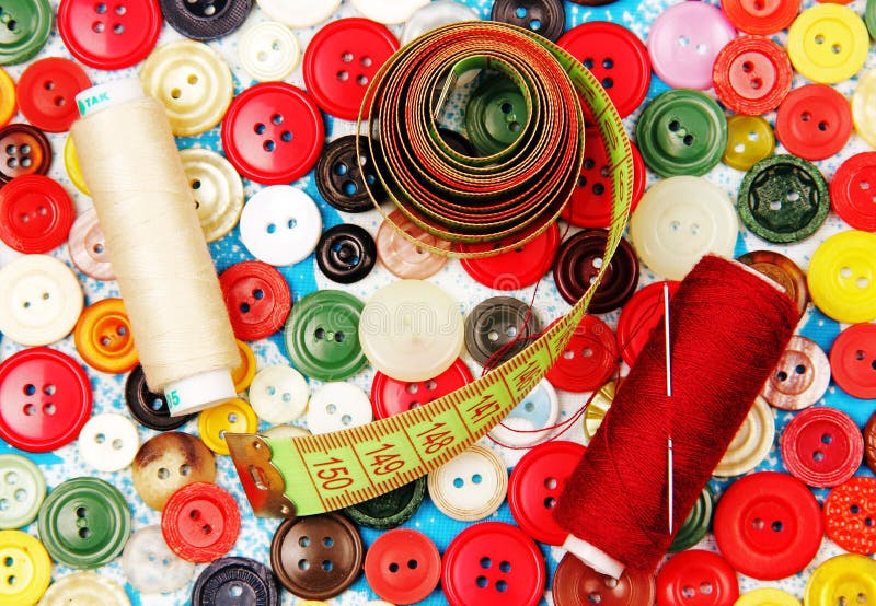 Sewing accessories. stock image. Image of background - 28789935
