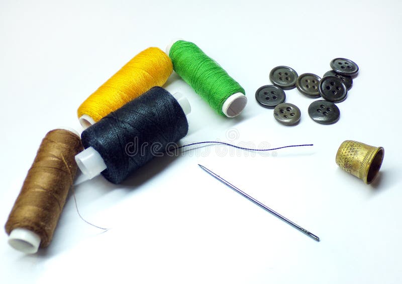 Buttons for Sewing are Isolated on a White Background Top View. Stock ...