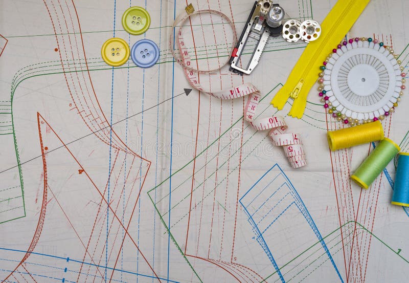 Pattern cutting and sewing stock photo. Image of cloth - 112557458