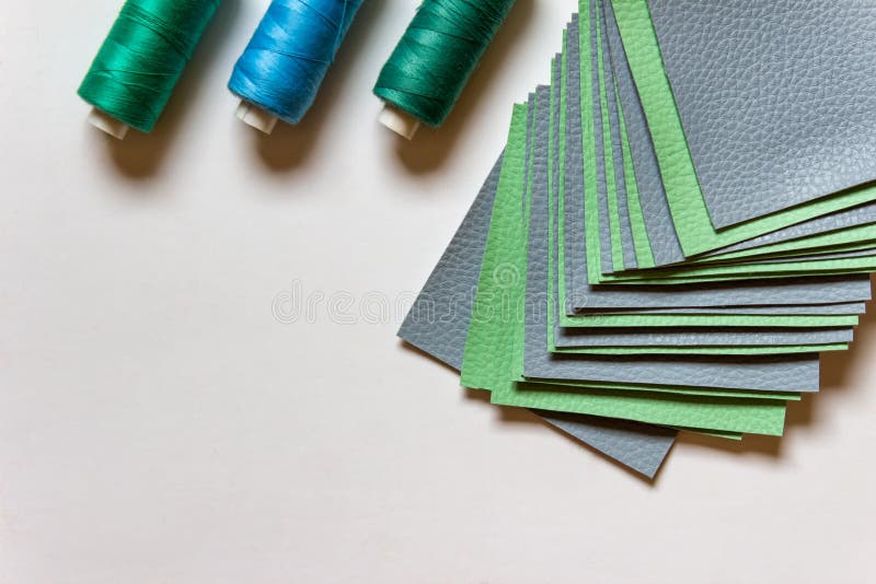 Sewing Accessories - Samples and Threads Stock Image - Image of ...