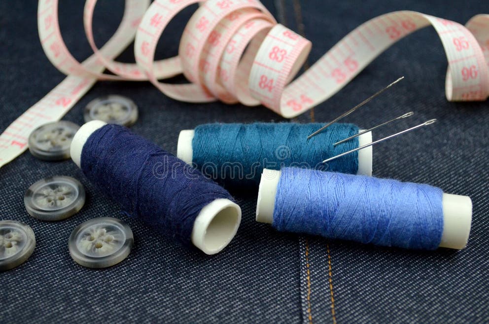 Sewing Accessories stock photo. Image of gadget, blue - 37116736