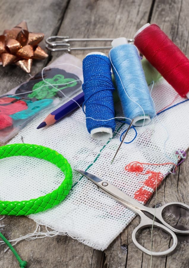 Sewing Accessories and Tools Stock Image - Image of cotton, repair ...