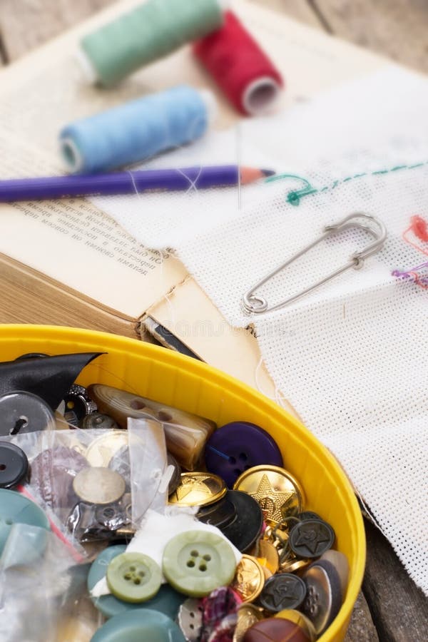 Sewing Accessories and Tools Stock Image - Image of instrument, idea ...