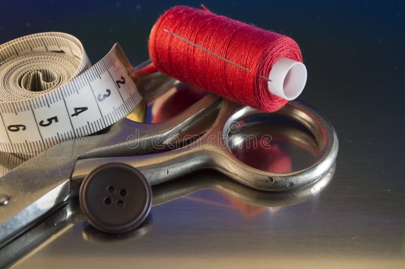 Sewing Accessories and Tools for Tailoring Stock Image - Image of ...