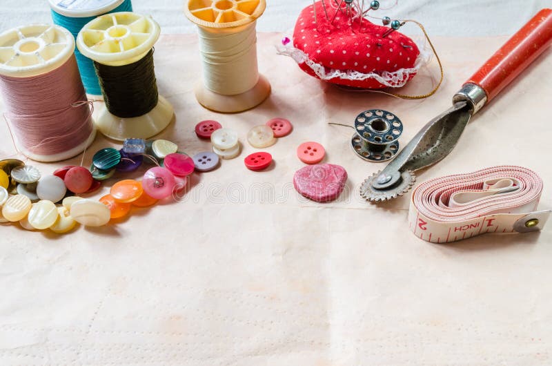 Sewing and accessories. stock image. Image of handiwork - 54944501
