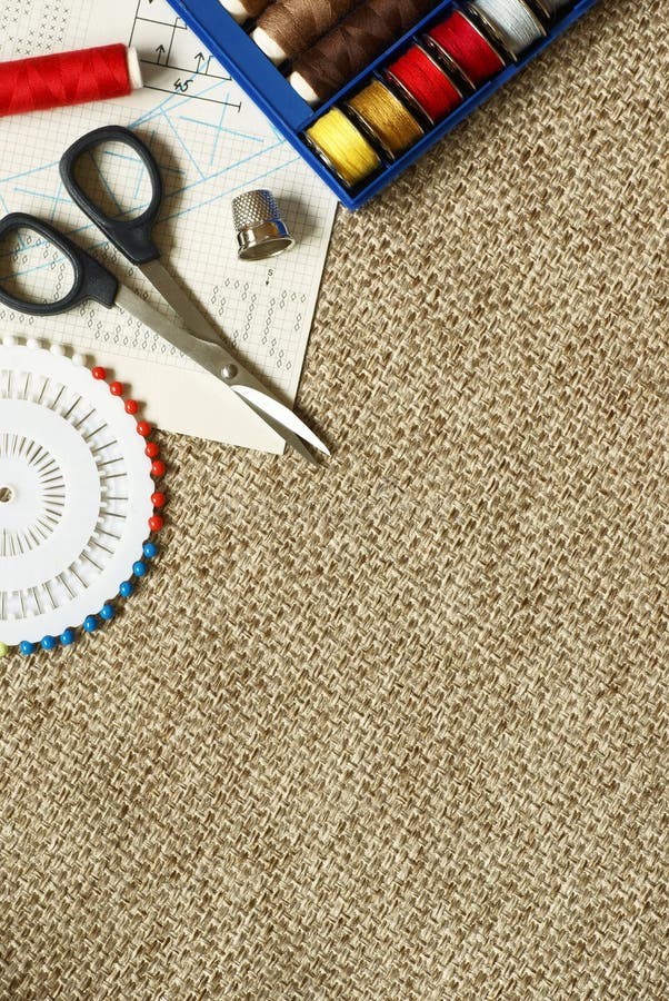 Sewing background stock image. Image of copy, work, scissors - 32587167