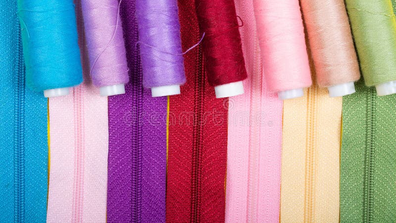 Threads and Different Tools for Sewing. Stitching Instruments Stock ...