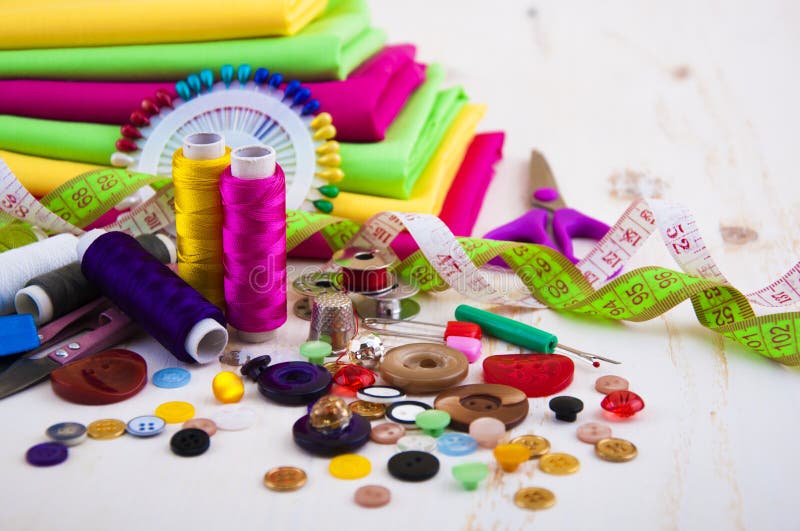 Sewing background stock photo. Image of homemade, accessory - 52469154