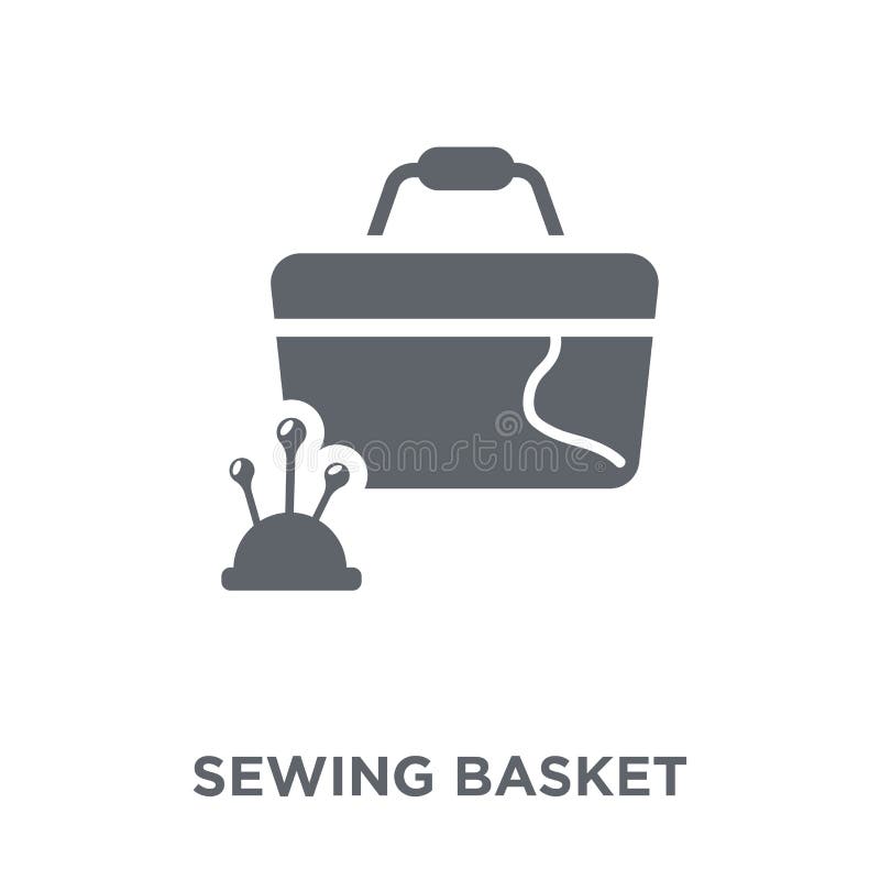 Sewing Basket Icon from Sew Collection. Stock Vector - Illustration of ...