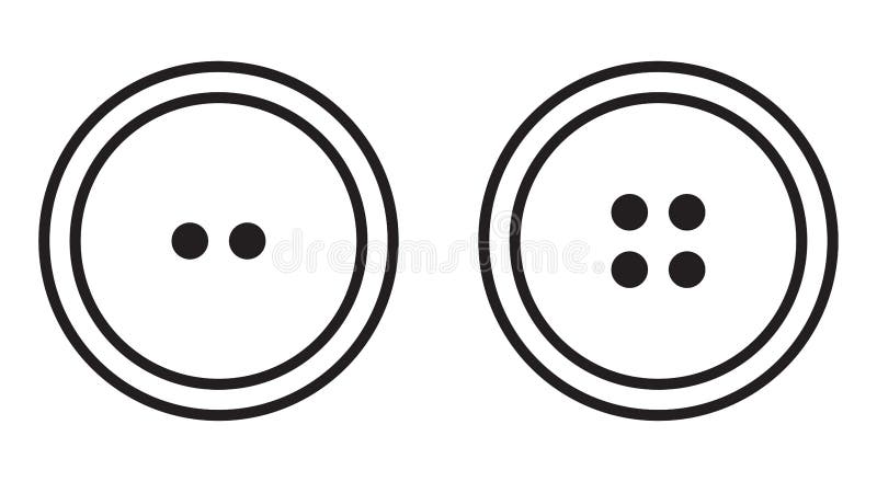 Sewing Button Icon Set Logotype. Vector Isolated Clothing Button Logo ...
