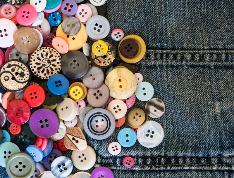 Jeans buttons on denim. stock photo. Image of fashion - 45056140