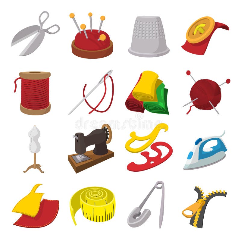 Sewing cartoon icon circle stock vector. Illustration of machine - 93048127