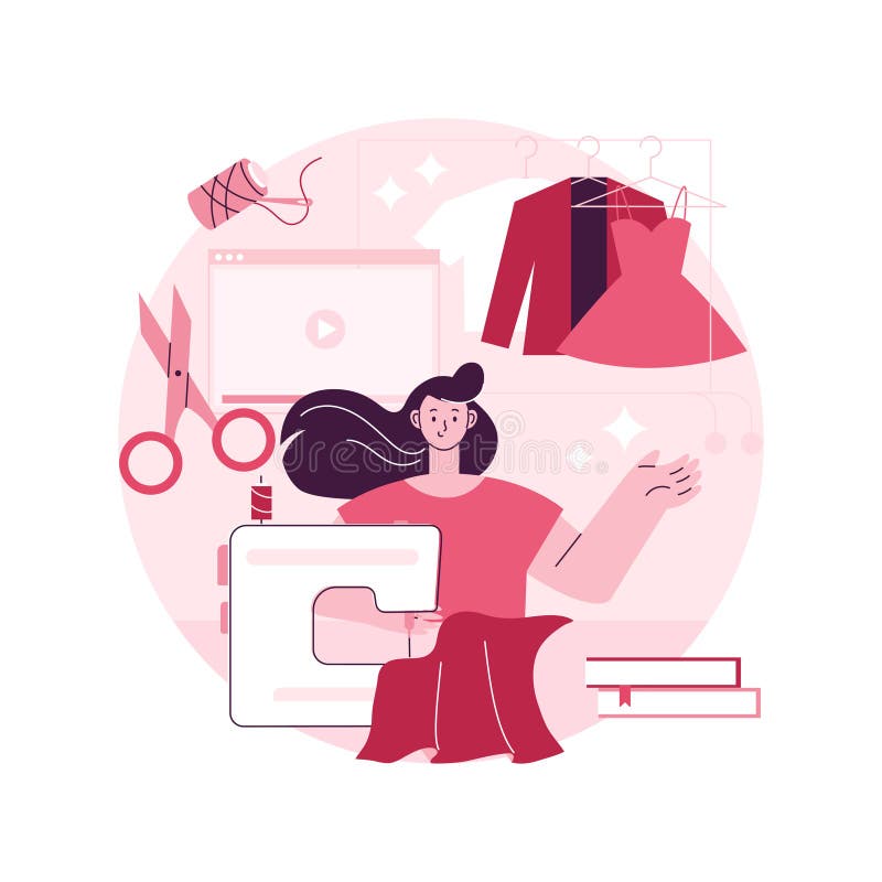 Sewing Classes Abstract Concept Vector Illustration. Stock Vector ...