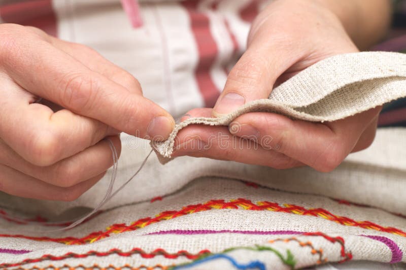 Sewing close-up stock photo. Image of craft, home, handy - 46211612