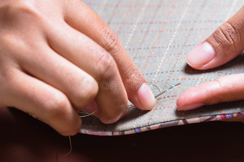 Hand quilting stock photo. Image of handcrafted, cloth - 3350086