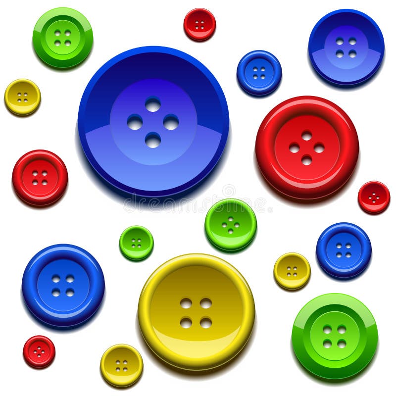 Sewing Color Buttons Stock Vector Illustration Of Background 18970873