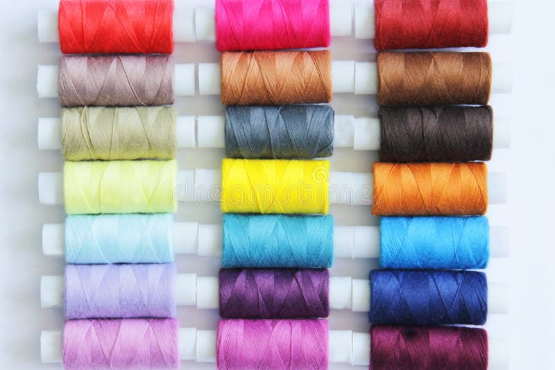 Sewing colored threads stock photo. Image of reel, bobbin - 77144444