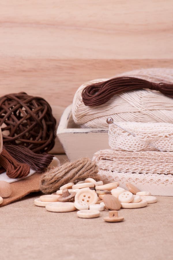 Sewing Craft Kit. Tailoring Hobby Accessories Stock Image - Image of ...