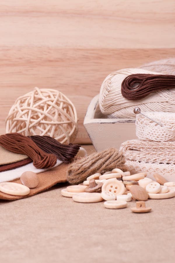 Sewing Craft Kit. Tailoring Hobby Accessories Stock Image - Image of ...