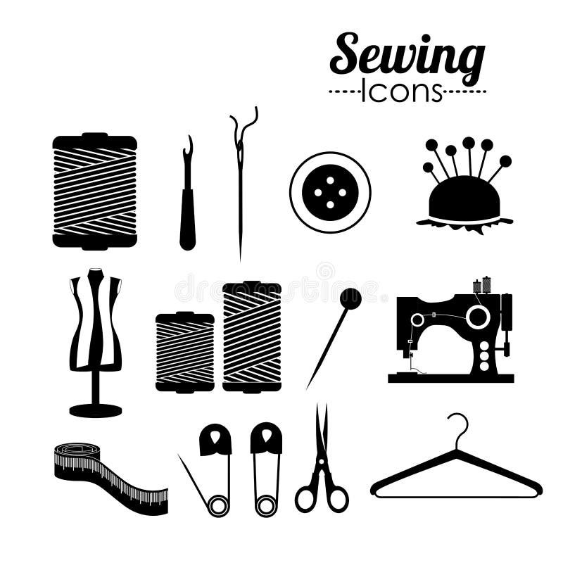 Sewing design elements stock vector. Illustration of knitting - 31520894