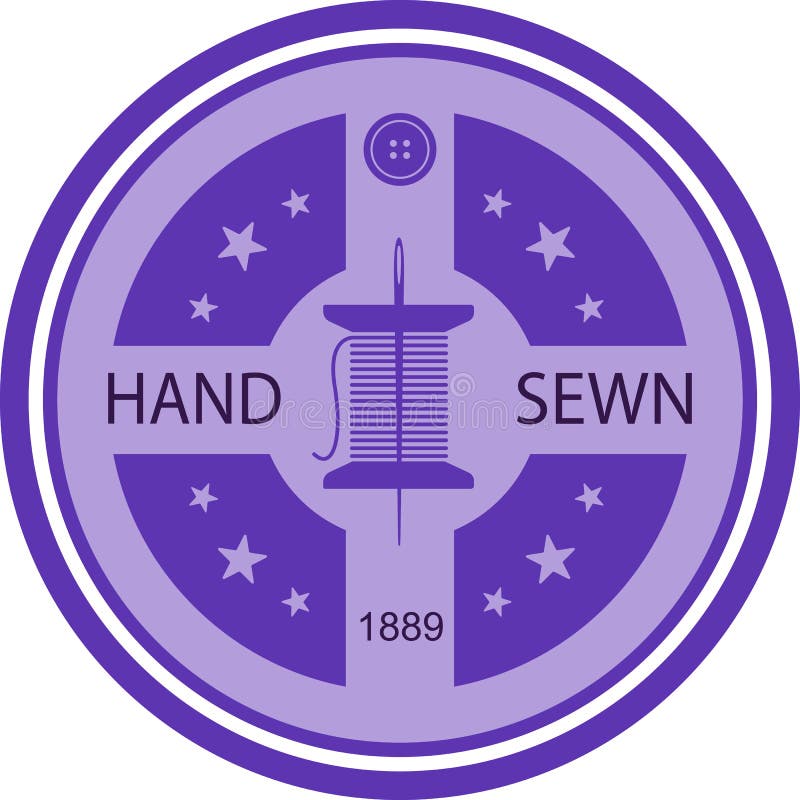 Sewing emblem stock vector. Illustration of fabric, handicraft - 68870406