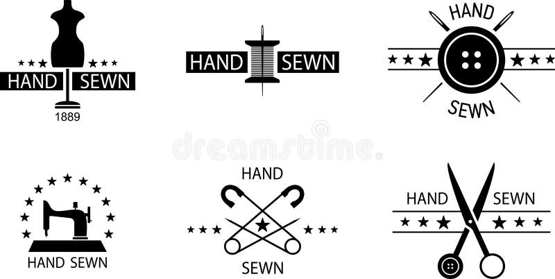 Sewing emblem stock vector. Illustration of button, icon - 68149937