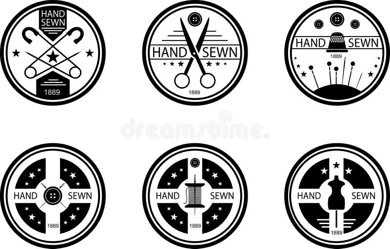 Sewing emblem stock vector. Illustration of logo, needlework - 68149943
