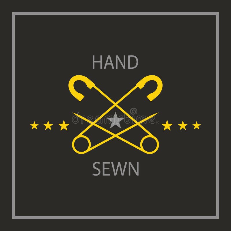 Sewing emblem stock vector. Illustration of dress, hobby - 68870385