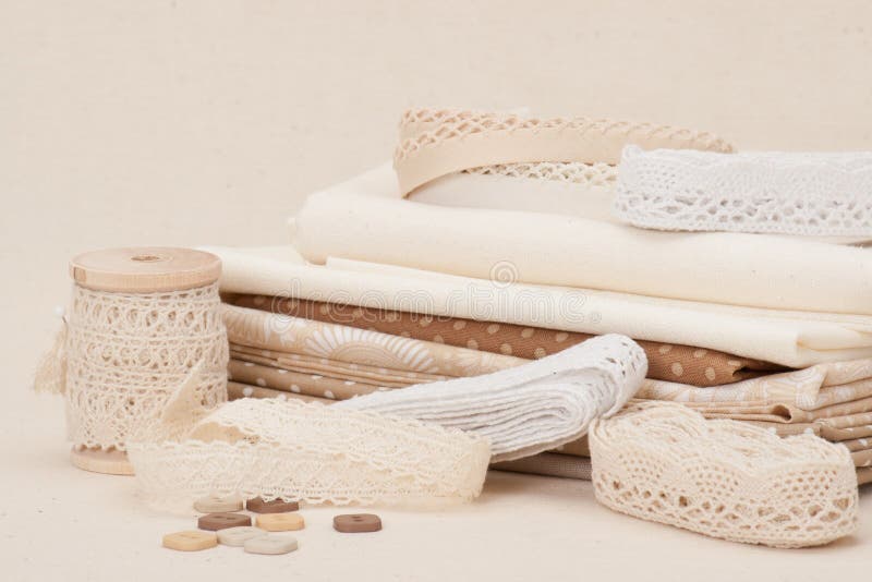 Sewing and Embroidery Craft Kit. Natural Linen Stock Photo - Image of ...