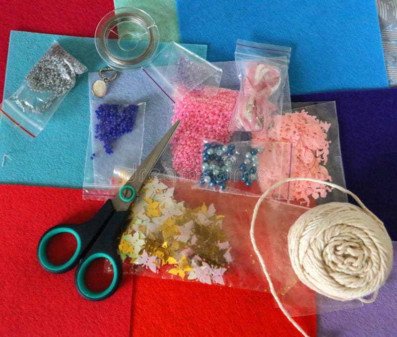 Sewing in a handmade stock image. Image of nature, decoration - 103774723