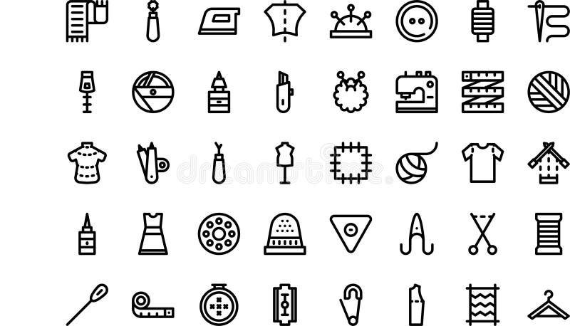 Sewing Icons High-Quality Vector Icons Collection with Editable Stroke ...