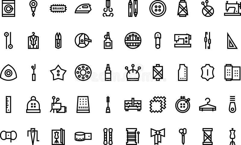 Sewing Icons High-Quality Vector Icons Collection with Editable Stroke ...
