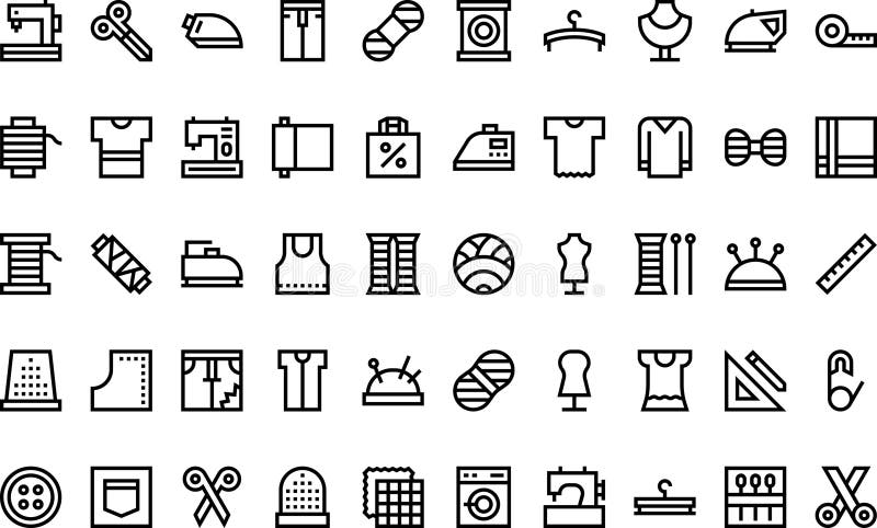 Sewing Icons High-Quality Vector Icons Collection with Editable Stroke ...