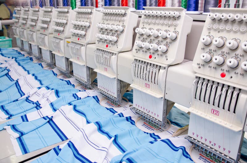 Sewing industry equipment stock photo. Image of line - 27345396