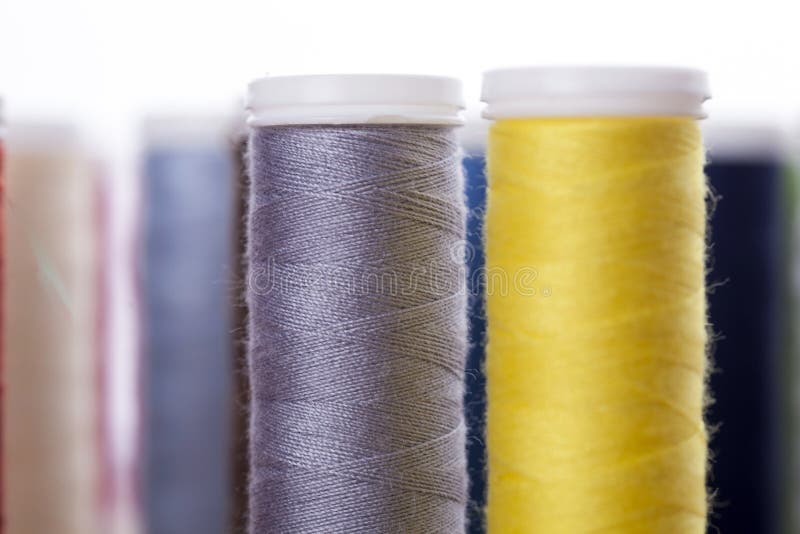 Sewing Instruments, Threads, Needles, Bobbins and Materials. Stock ...