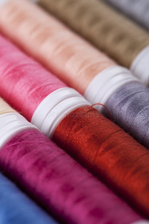 Sewing Instruments, Threads, Needles, Bobbins and Materials. Stock ...