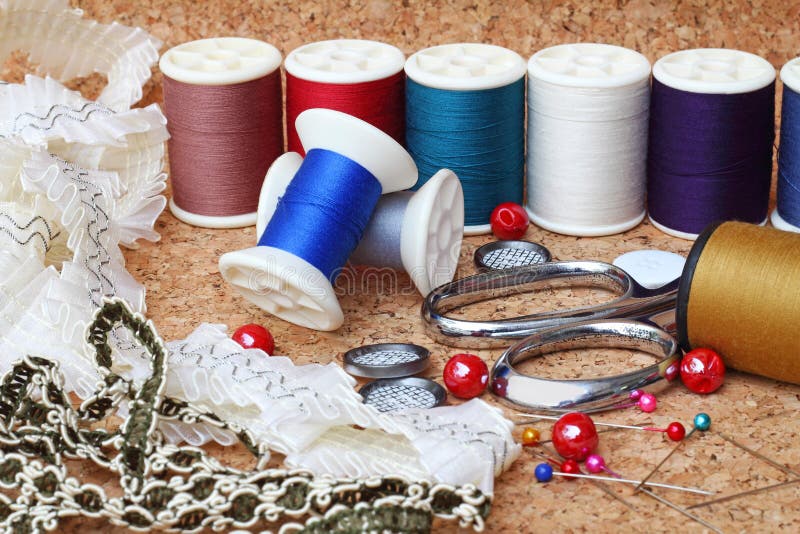 Sewing items stock image. Image of material, industrial - 41415497