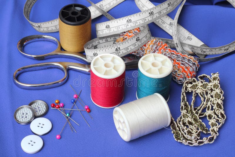 Sewing items stock photo. Image of clothes, dressmaker - 41417170